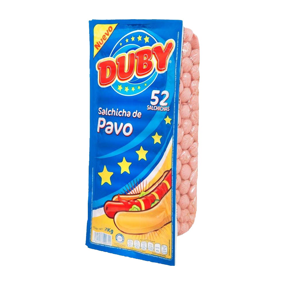 SALCHICHA DE PAVO DUBY -PAQUETE 2 KG-