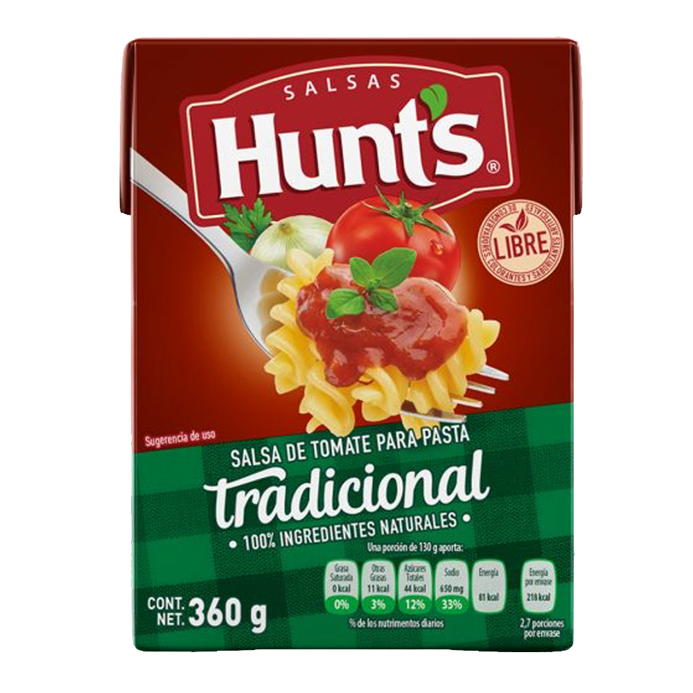 SALSA DE TOMATE HUNT´S -CARTÓN 360 GR-